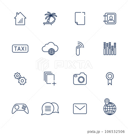 Simple UI icons for app, sites, programs....のイラスト素材 [106532506] - PIXTA