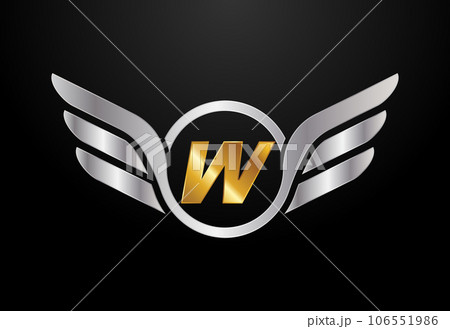 English alphabet with wings logo design. Car...のイラスト素材 [106551986] - PIXTA
