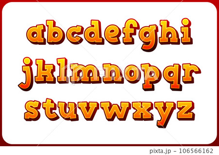 Versatile Collection of Sunset Alphabet Letters...のイラスト素材 [106566162 ...