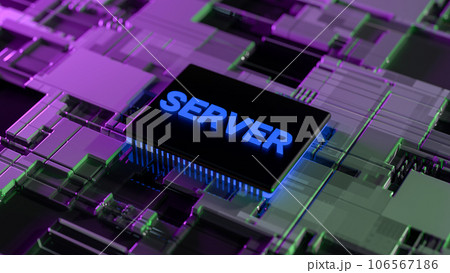 Server Computer motherboard. Macro image of a...のイラスト素材 [106567186] - PIXTA