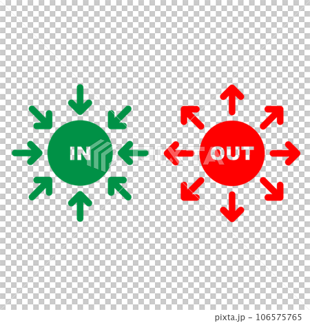 In:out arrow icon set - Stock Illustration [106575765] - PIXTA