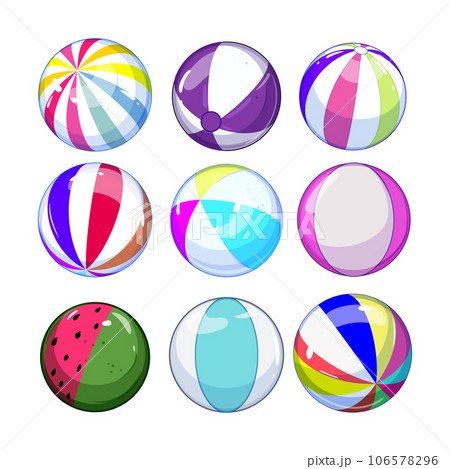 beach ball set cartoon vector illustration 106578296 PIXTA