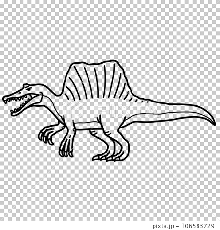 A simple illustration of a sideways Spinosaurus... - Stock Illustration ...