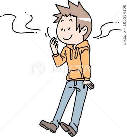 香りを嗅ぐ男性のイラスト素材 [106594100] - PIXTA
