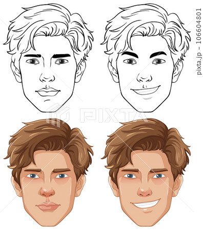 Handsome Man Face Drawing