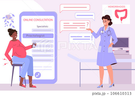 Hemorrhoid Flat Illustrationのイラスト素材 [106610313] - PIXTA