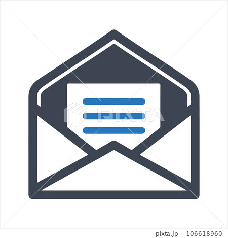 Open message icon. Vector and glyphのイラスト素材 [106618960] - PIXTA