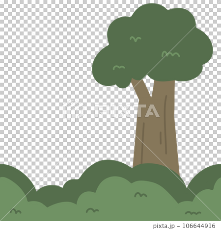 Forest bunch bunny flower tree frameのイラスト素材 [106644916] - PIXTA