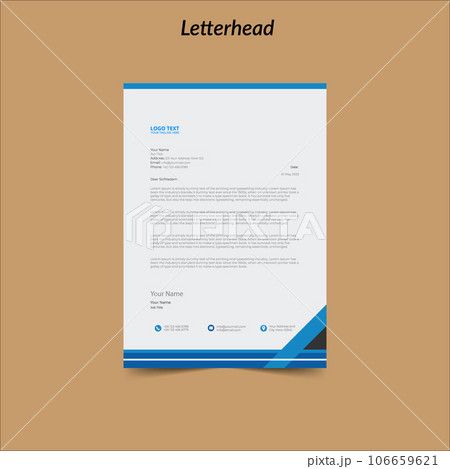 Modern Letterhead Pad Template Designのイラスト素材 [106659621] - PIXTA