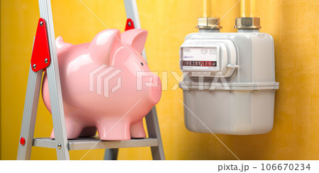 Saving natural gas, energy costs and energy...のイラスト素材 [106670234] - PIXTA