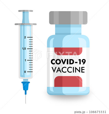 Covid-19 vaccine vector illustration. Medical...のイラスト素材 [106673331] - PIXTA