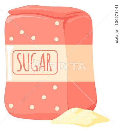 Sugar paper bag. Cartoon food package iconのイラスト素材 [106675341] - PIXTA
