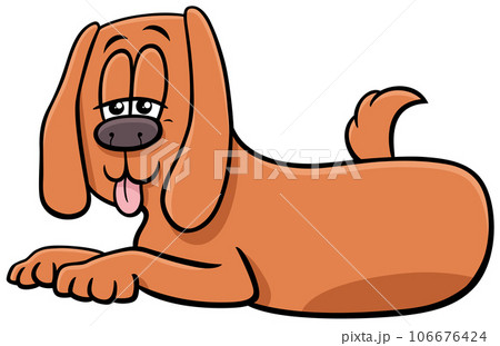 Cartoon Dog Laying Down