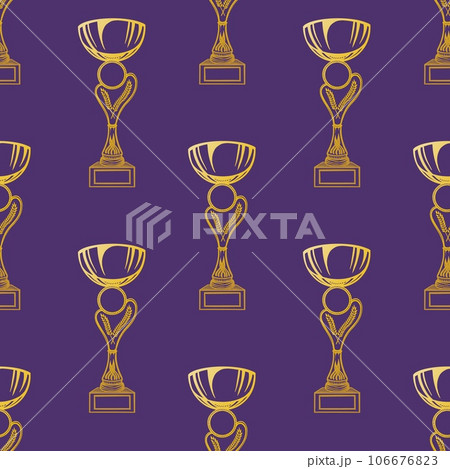 Winner cup seamless pattern purple vectorのイラスト素材 [106676823] - PIXTA