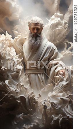 Bearded guru man, God looking at camera,...のイラスト素材 [106721523] - PIXTA