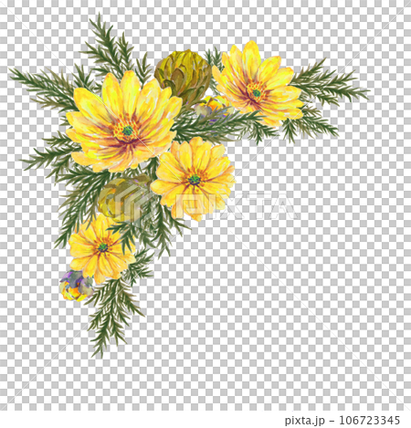 Yellow Flower Corner Designs Corner Flower PNG, Vector, PSD, And