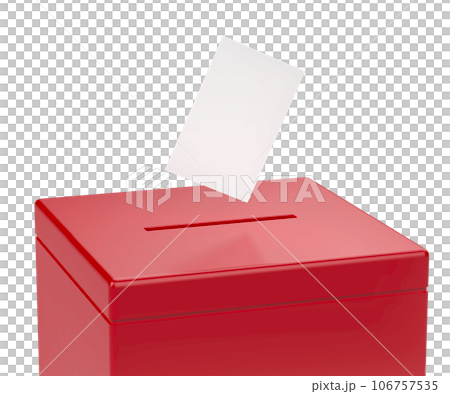 Red ballot box with voting paper - Stock Illustration [106757535] - PIXTA