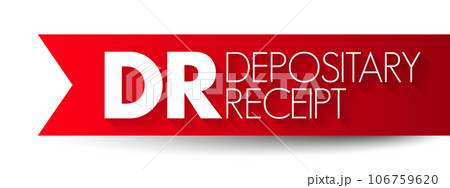 DR Depositary Receipt - negotiable financial...のイラスト素材 [106759620] - PIXTA
