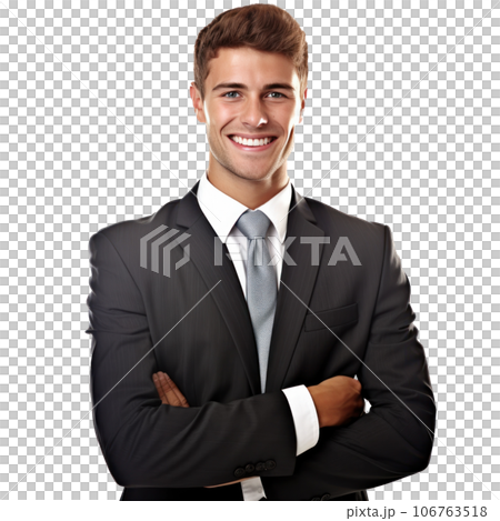 Young smiling businessman isolated. - Stock Illustration [106763518 ...