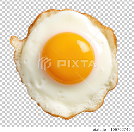 Fried egg isolated - Stock Illustration [106763740] - PIXTA