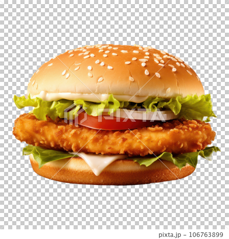 Fresh fishburger isolatedのイラスト素材 [106763899] - PIXTA