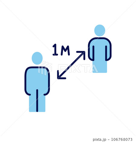 Social distancing. Keep distance vector iconのイラスト素材 [106768073] - PIXTA