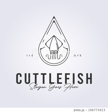 cuttlefish logo seafood icon symbol vector...のイラスト素材 [106773813] - PIXTA