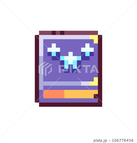 Pixel Art Spellbook. Retro 8bit Style Halloween...のイラスト素材 [106776456 ...