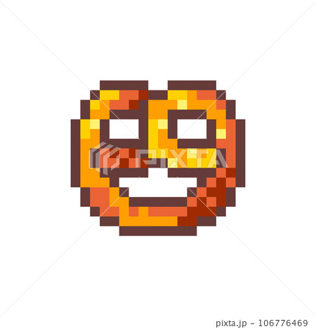 Pixel Art Pretzel. Retro 8 bit Style Bretzel...のイラスト素材 [106776469] - PIXTA