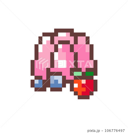 Pixel Art Jelly Pudding. Retro 8 bit Style...のイラスト素材 [106776497] - PIXTA