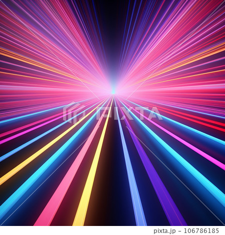 Abstract colorful background bright neon rays...のイラスト素材 [106786185] - PIXTA