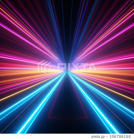 Abstract colorful background bright neon rays...のイラスト素材 [106786188] - PIXTA