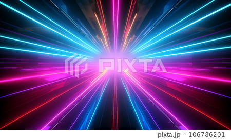 Abstract colorful background bright neon rays...のイラスト素材 [106786201] - PIXTA