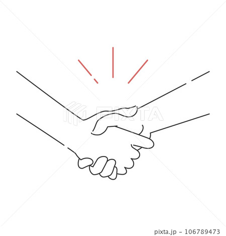 2 Hands Shaking Drawing
