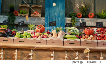 Empty Farmers Market Stand