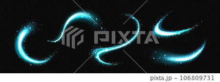 Light blue magic energy swirlsのイラスト素材 [106809731] - PIXTA