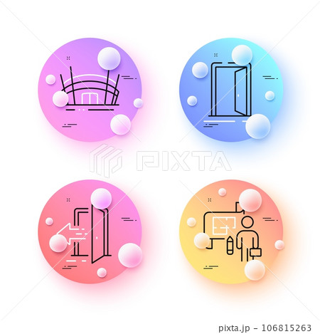 Entrance, Arena stadium and Plan minimal line...のイラスト素材 [106815263] - PIXTA