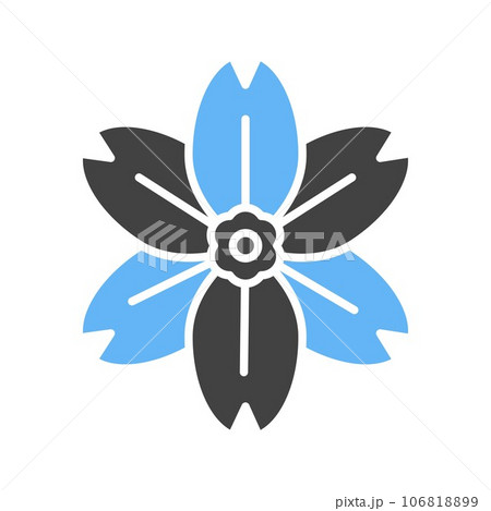 Alpine Forget Me Not Icon Image.のイラスト素材 [106818899] - PIXTA