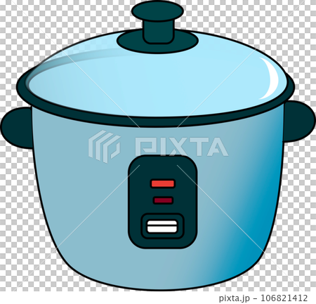 Old style rice cooker with lid. Eletric ware in...-插圖素材 [106821412 ...