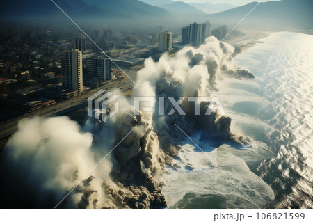 Apocalyptic dramatic background, dangerous...のイラスト素材 [106821599] - PIXTA