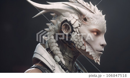 Creature half dragon half human. AI generated.のイラスト素材 [106847518] - PIXTA