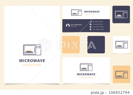 Microwave logo design with editable slogan....のイラスト素材 [106852794] - PIXTA