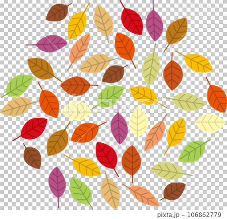 Fallen leaves collection 3 - Stock Illustration [106862779] - PIXTA
