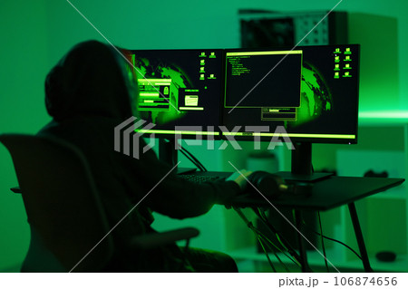 Cyber security hacker code harmful software to...の写真素材 [106874656] - PIXTA