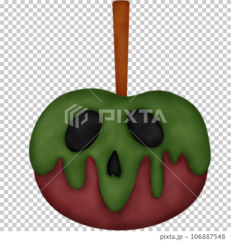 Halloween Dessert. Halloween Caramel Apple. - Stock Illustration ...