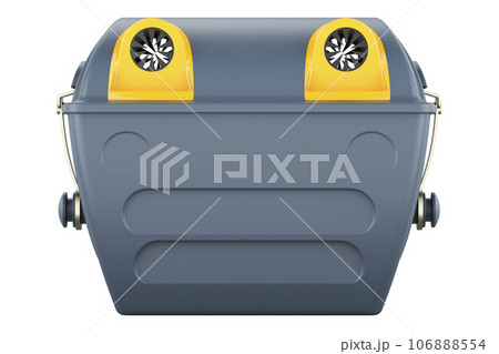 Outdoor plastic garbage container, front view....のイラスト素材 [106888554 ...