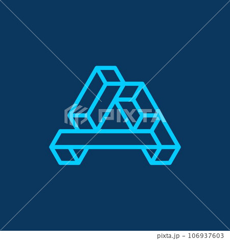 Letter a block line modern creative business logoのイラスト素材 [106937603 ...
