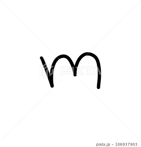 (lowercase) m font for decorのイラスト素材 [106937903] - PIXTA