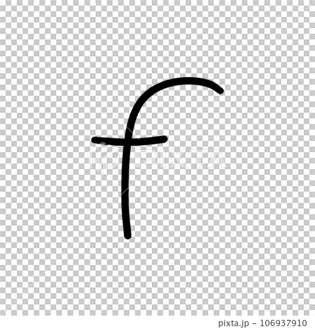 (lowercase) f font for decorのイラスト素材 [106937910] - PIXTA