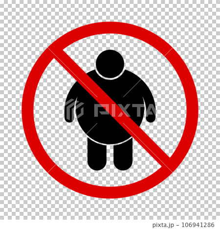 Fat people prohibited icon. Weight limit sign.... - Stock Illustration ...